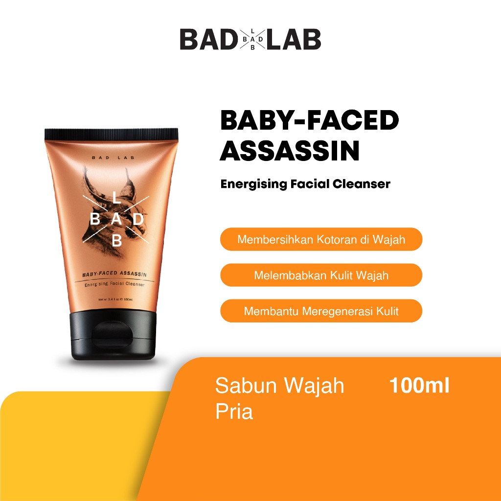 Jual BAD LAB Baby Faced Assassin Energizing Facial Wash 100ml - Sabun ...