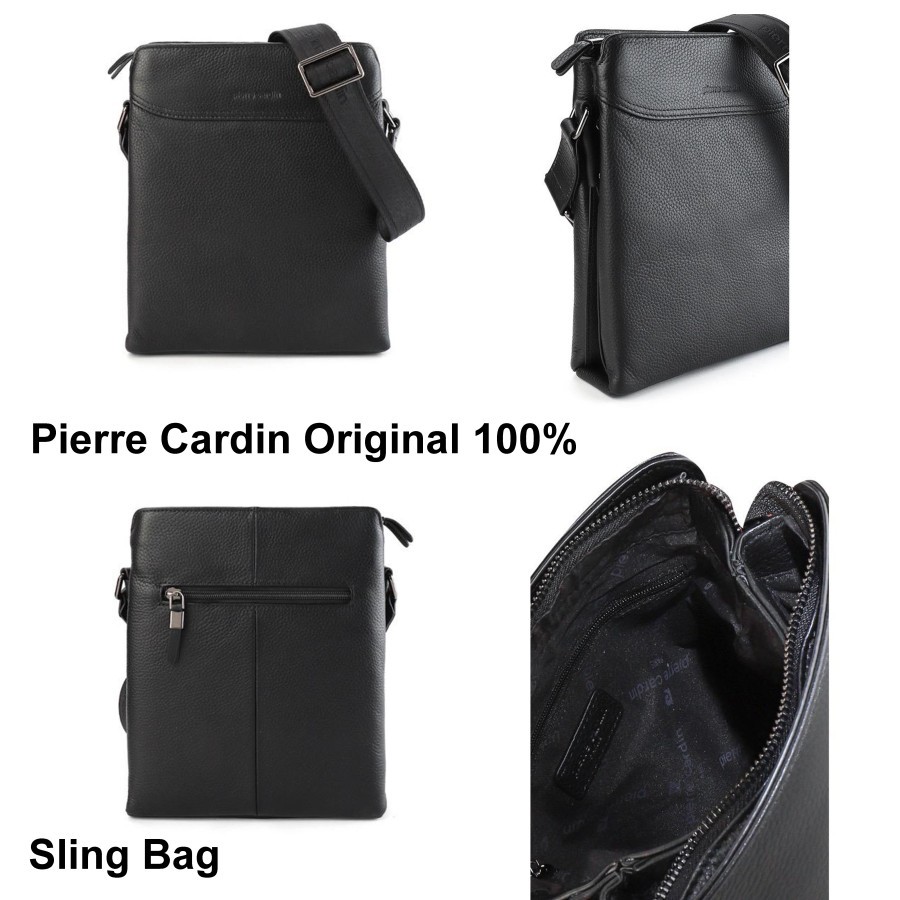 Jual Pierre Cardin Tas Sling Bag Selempang Body Messenger Kulit Leather ...