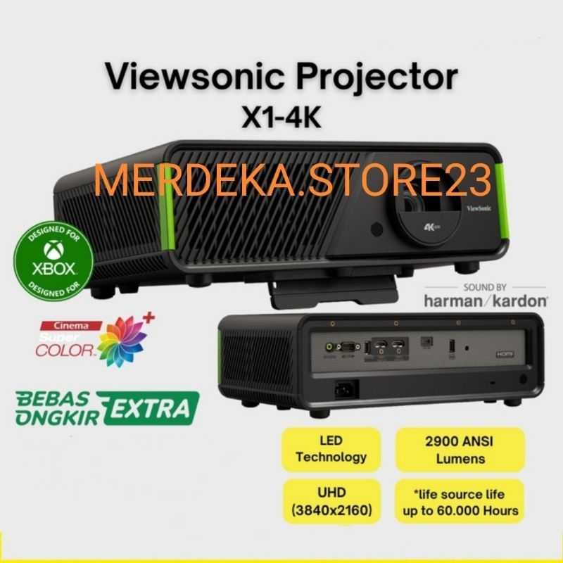 Jual PROJECTOR VIEWSONIC X1-4K PROYEKTOR VIEWSONIC X1 4K SMART LED True ...