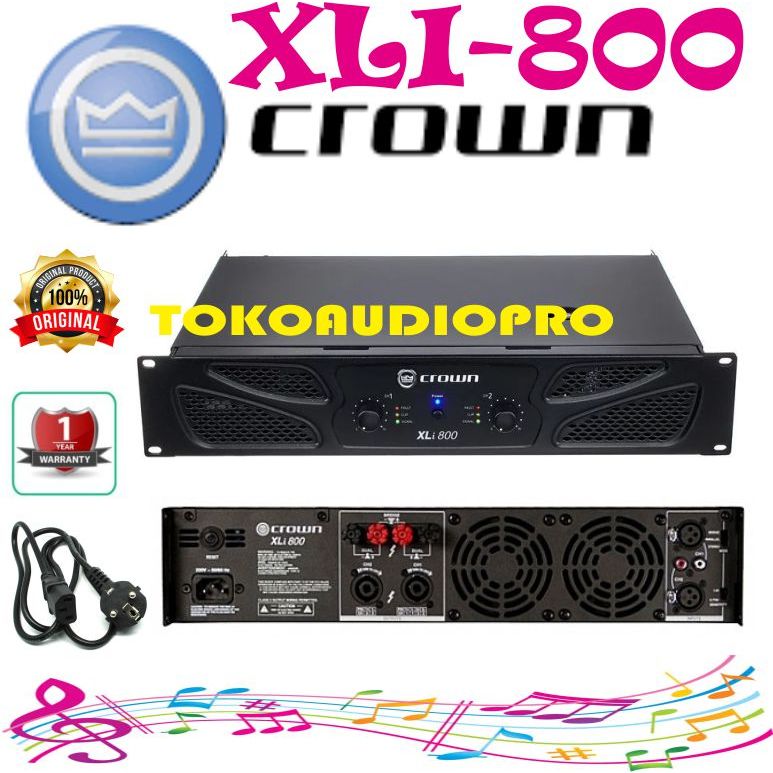 Jual Power Crown XLi800 Power Amplifier Original Cron Xli-800 | Shopee ...