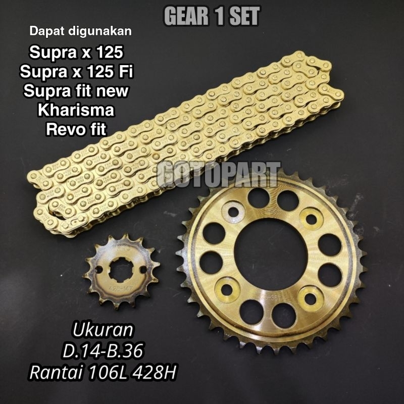 Jual Gear Gir set Supra x 125 fi Supra fit new Revo lama kharisma ...