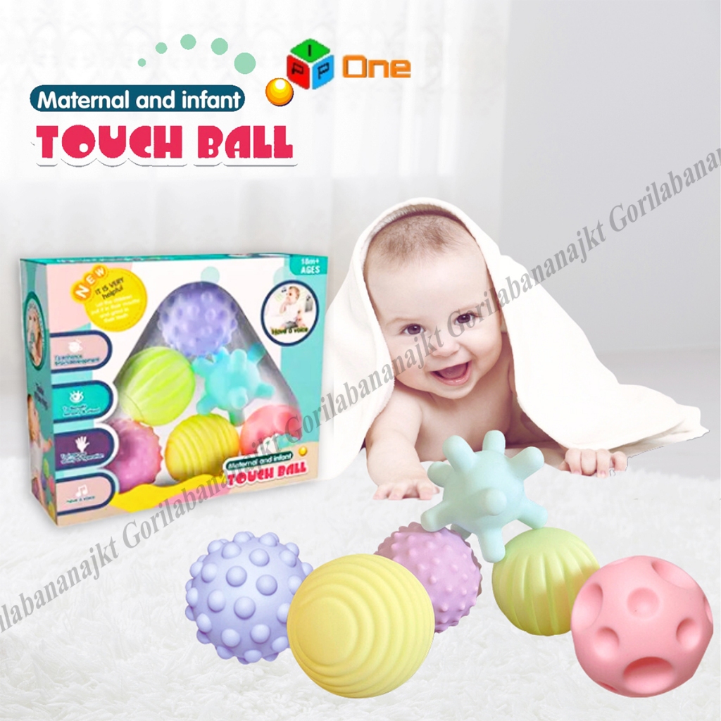 Jual Touch Ball Anak-anak Multifungsi Soft Ball Set Bayi Sensory Mainan ...