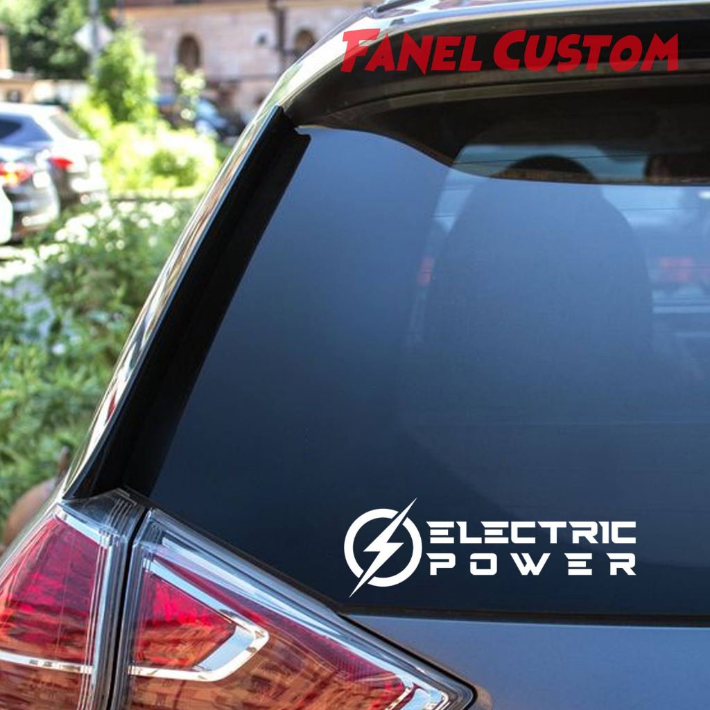 Jual Stiker Electric Power untuk Motor dan Mobil Listrik Cutting ...