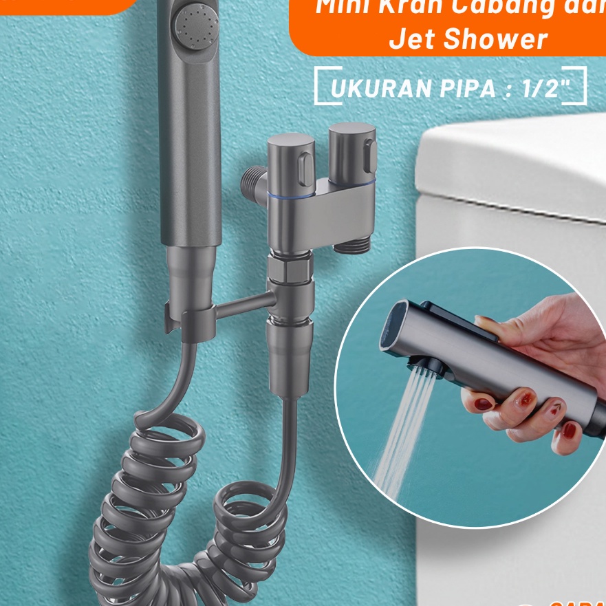 Jual Terkini KOYOT Abu-abu Mini Kran Cabang dan Jet Shower SUS 304 ...