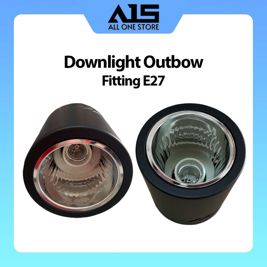 Jual Downlight Outbow Fitting E27 3,5inch / Fitting Lampu Plafon ...