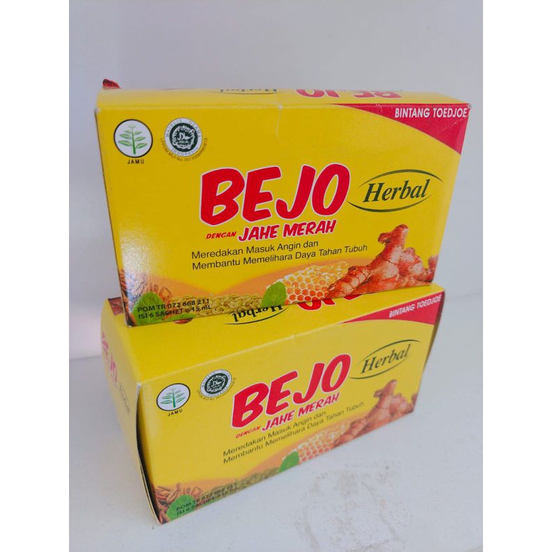Jual bejo jahe merah herbal 1 box isi 6 sachet masuk angin | Shopee ...