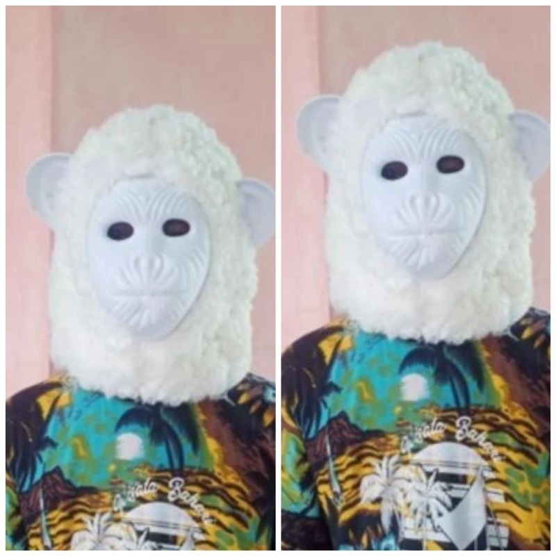 Jual topeng monyet putih raspur | Shopee Indonesia