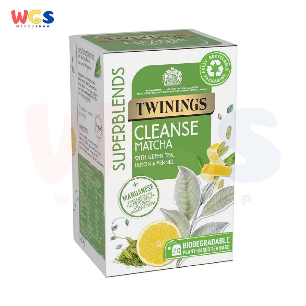 Jual Twinings Superblends Cleanse Matcha Green Tea 20 Envelopes x 2g ...