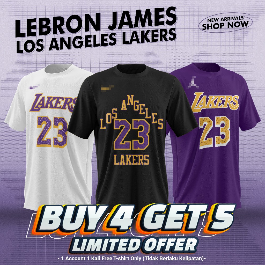 Jual Baju Basket Pria Wanita Koas Basketball Tshirt NBA LA Los Angeles ...