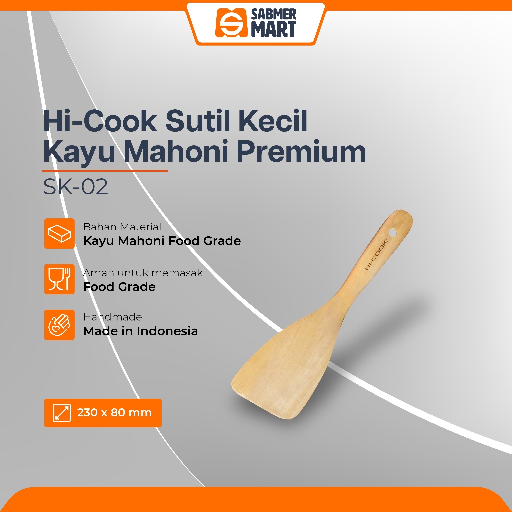 Jual Sutil Kayu Kecil / Alat Masak Kayu Mahoni Premium Hi-Cook SK-02 ...