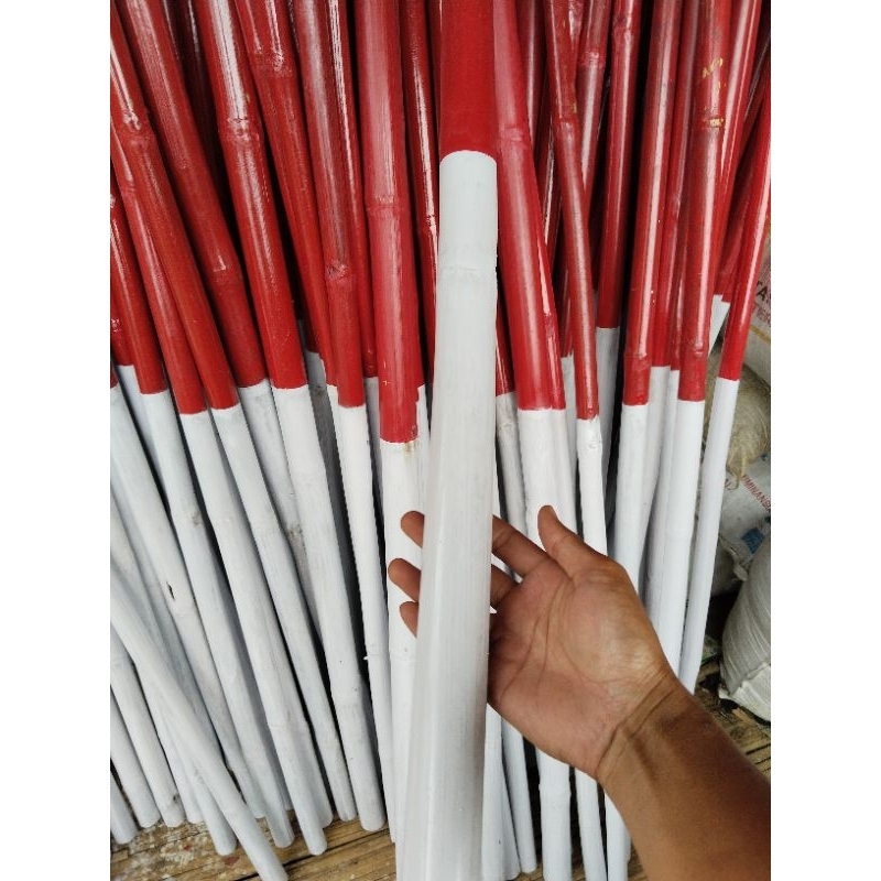 Jual Tongkat Pramuka Tongkat Toya Dari Bambu Cat Merah Putih Dan ...