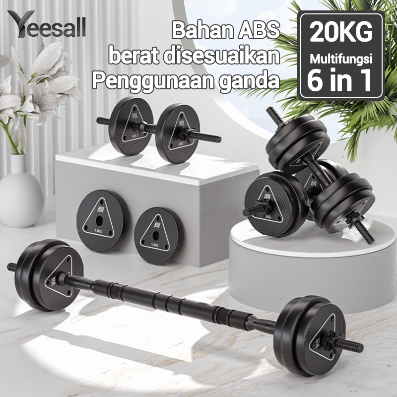 Jual Dumbbell Barbell 20Kg Multi Function Dumbbell Alat Futnes Gym Set ...