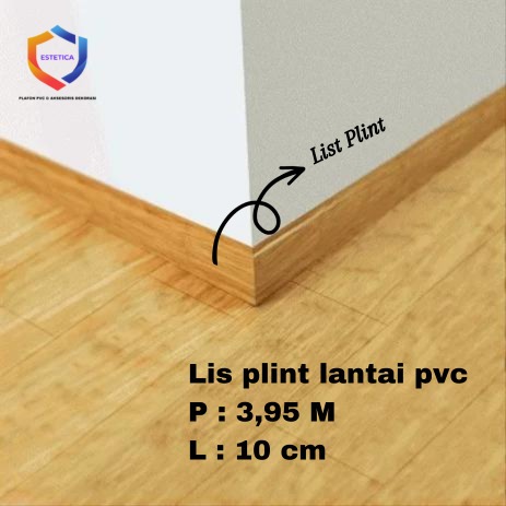 Jual List Plint Lantai Dinding Bawah Plank PVC Kayu | Shopee Indonesia