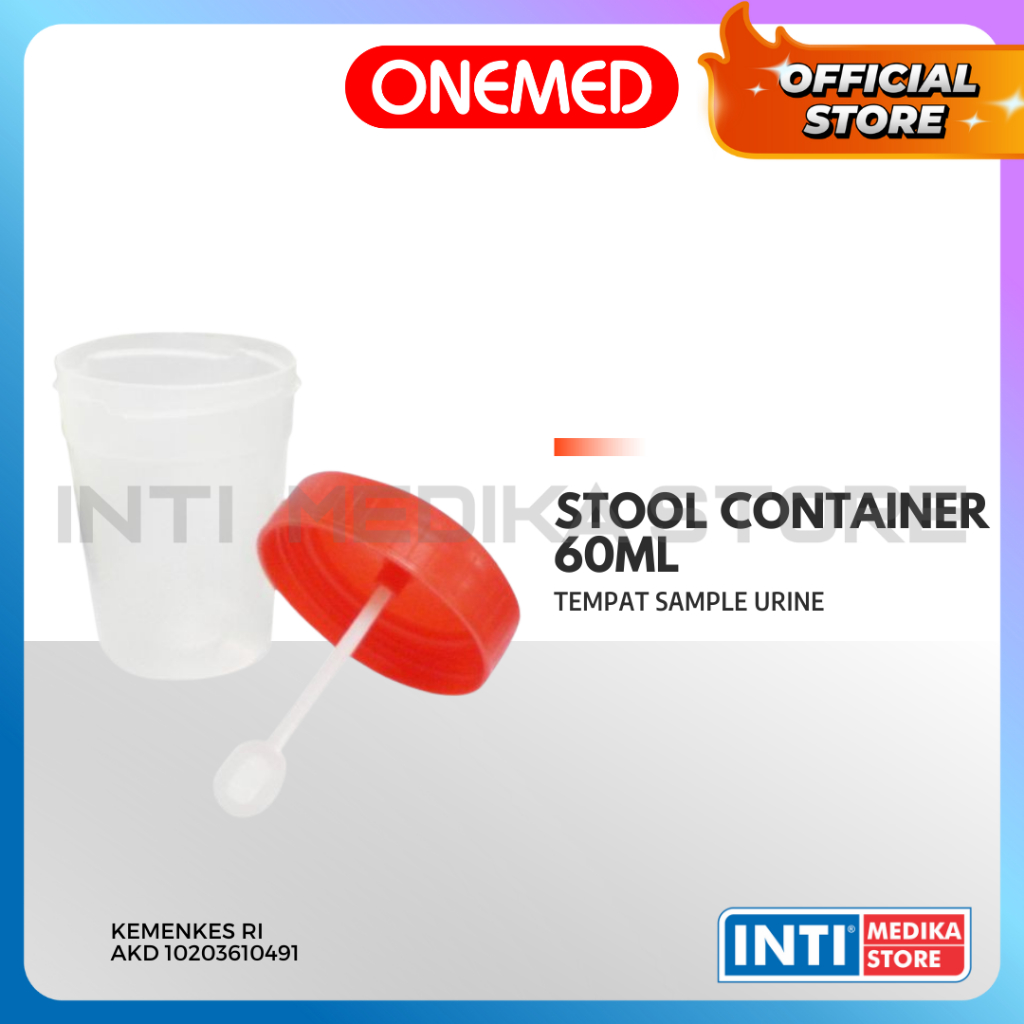 Jual ONEMED - Stool Container 60ml | Tempat Sample Urine | Pot Feses ...