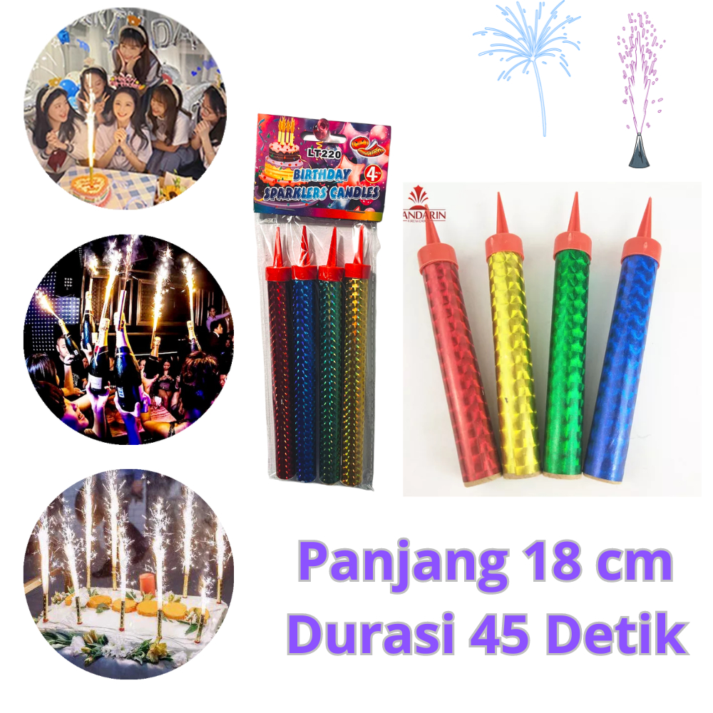 Jual Kembang Api Lilin Ulang Tahun Birthday Sparkless Candle 1 pcs ...