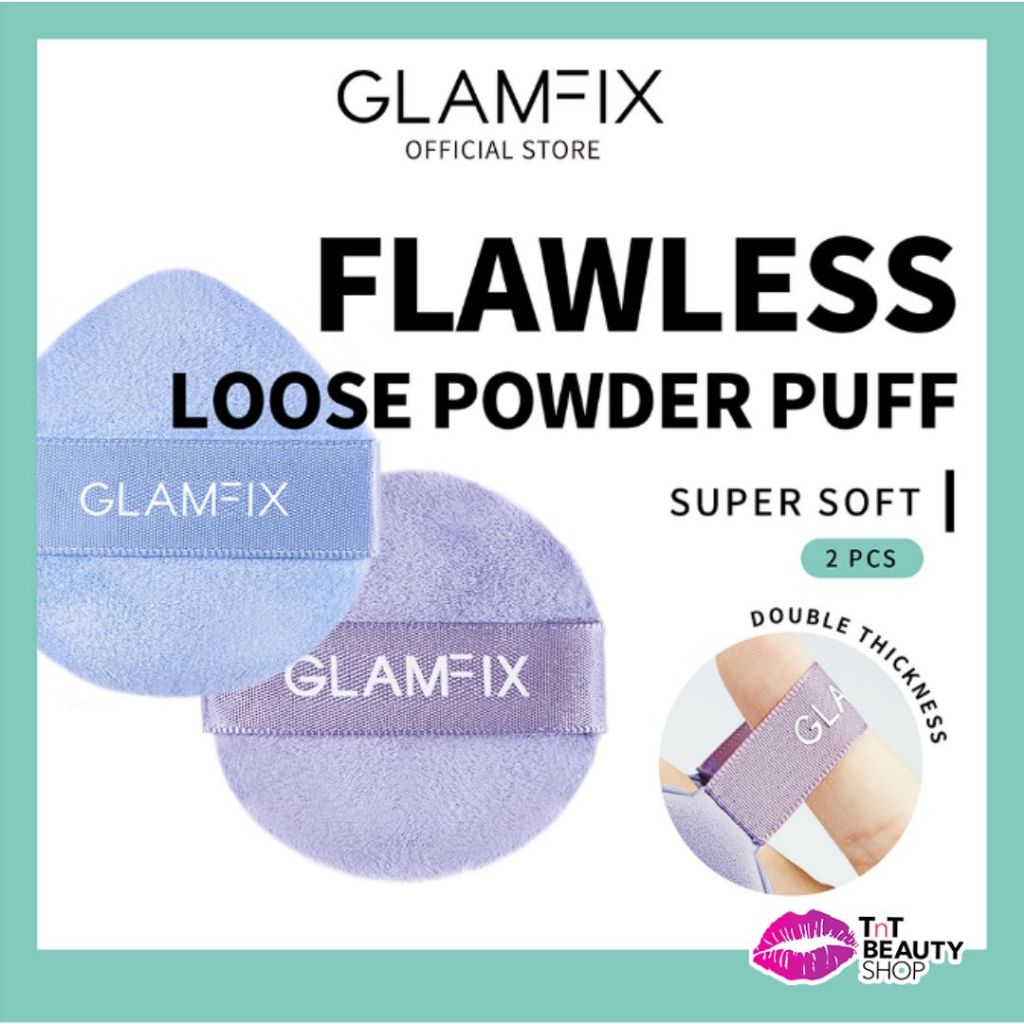 Jual GLAMFIX [2pcs] Flawless Loose Powder Puff| Spons Bedak Tabur| Alat ...