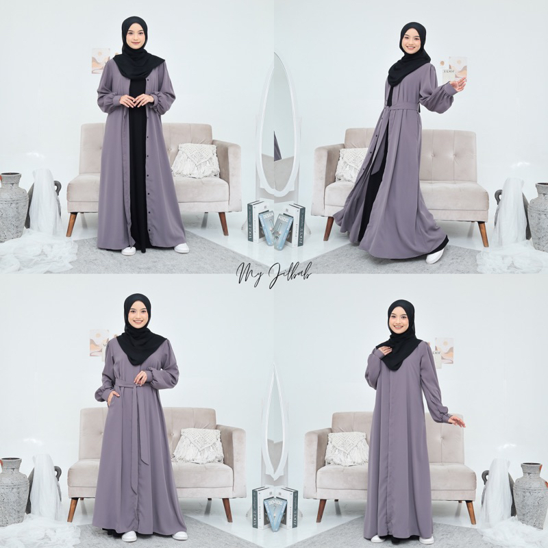 Jual Turki Abaya Outer 4 Style Bahan Mirabella (Gamis Outer) by ...