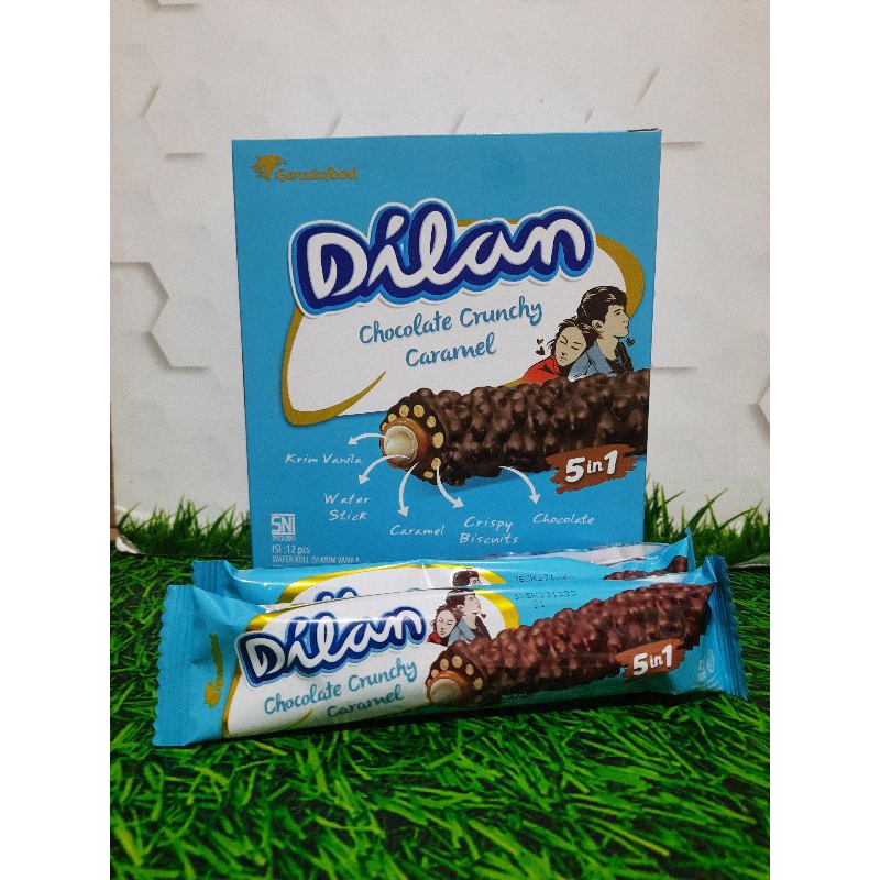 Jual Dilan chocolate crunchy caramel,1 box isi 12 pcs. | Shopee Indonesia