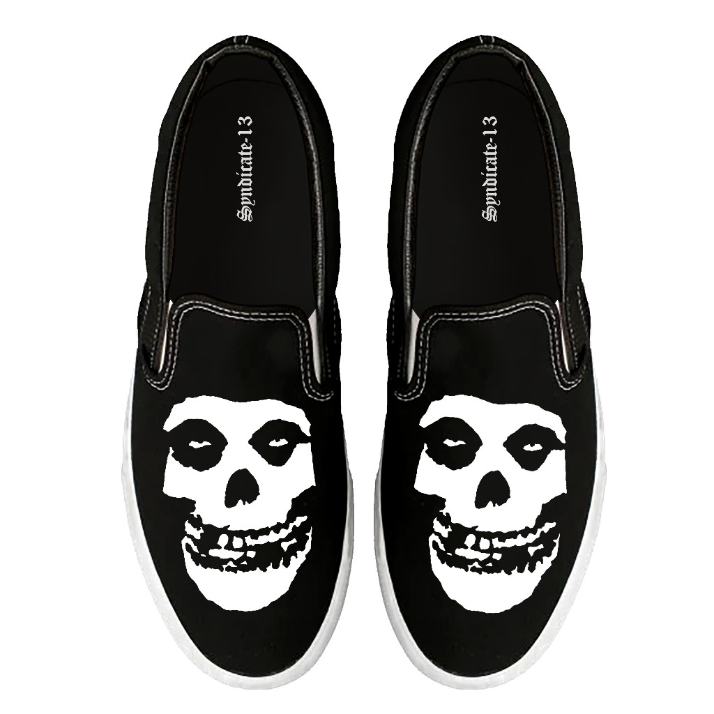 Jual SEPATU SLIP ON MISFITS | MISITS | TENGKORAK | SEPATU BAND | SEPATU ...