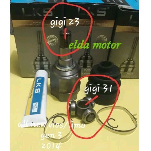 Jual CV Joint Dalam Inner As Roda Depan Dalam Toyota All New Vios Limo Gen 3 | Shopee Indonesia