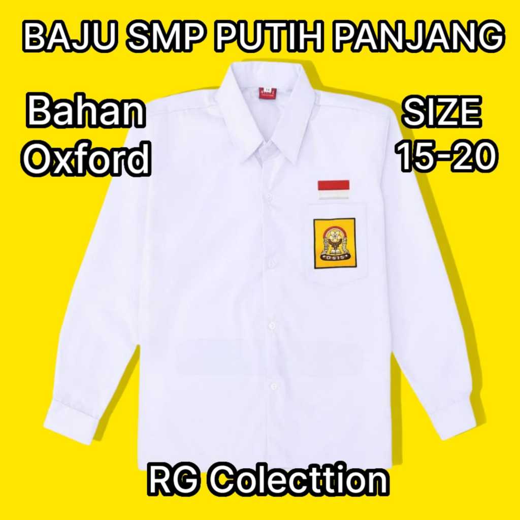 Jual Seragam Sekolah Baju Putih SMP/SLTP Kemeja Putih Sekolah SMP ...