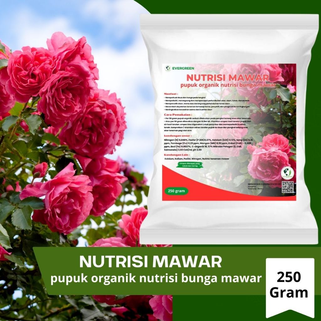 Jual Pupuk organik bunga mawar memberi asupan nutrisi untuk menyuburkan ...