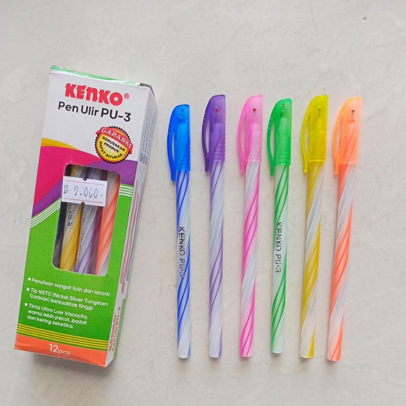 Jual PULPEN ULIR PU-3 MERK KENKO PACK (ISI 12PCS) | Shopee Indonesia