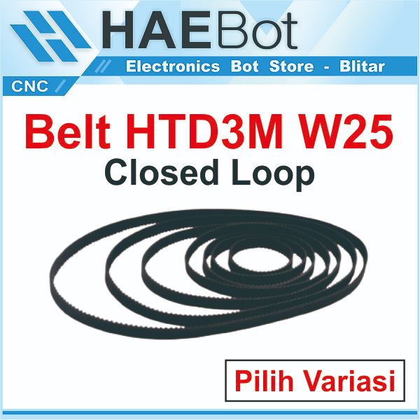 Jual [HAEBOT] Belt HTD3M Closed loop 25mm Closed Loop W25 250-350 mm ...
