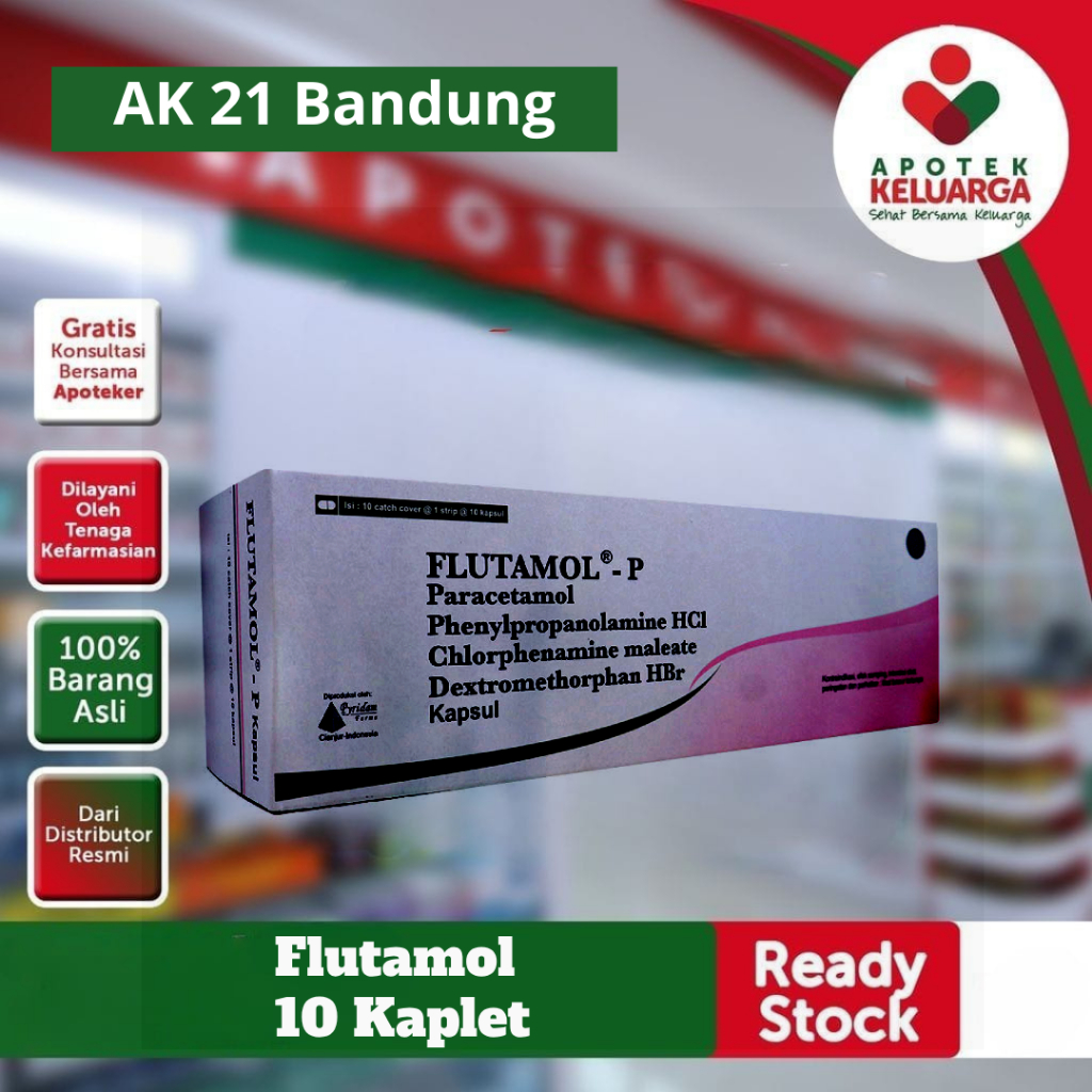 Jual Flutamol 10 Kaplet /(obat gejala-gelaja flu seperti demam, sakit ...