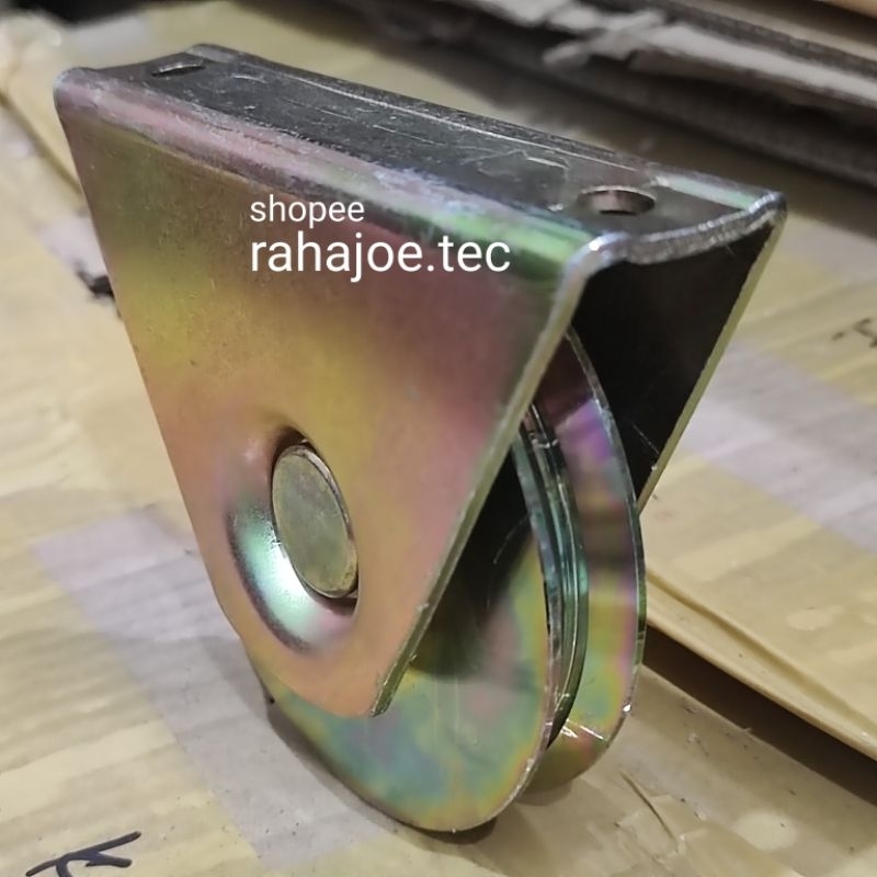 Jual Roda Rel Besi Pagar Pintu OCP 4" Model V Chrome 4 Inch Gerbang ...