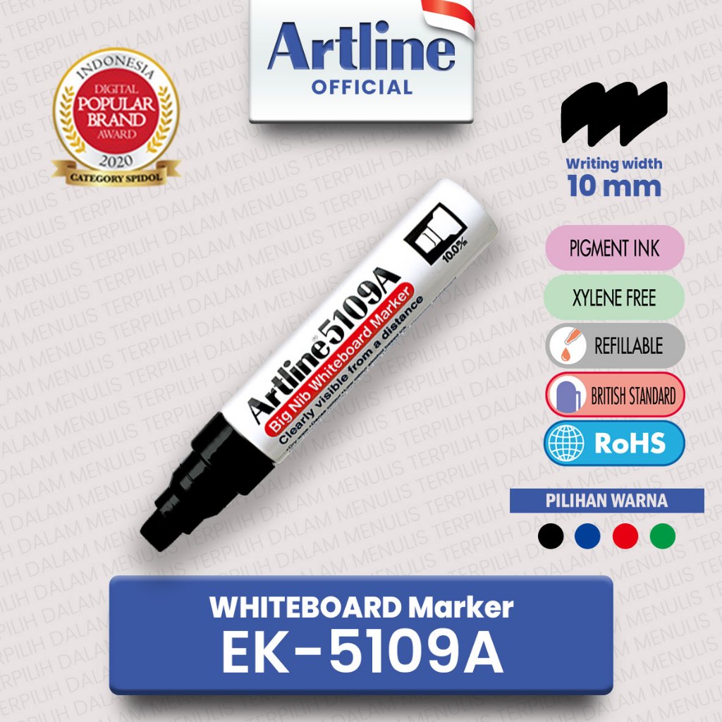 Jual ARTLINE Spidol Jumbo Big Nib Whiteboard Marker EK-5109A | Shopee ...