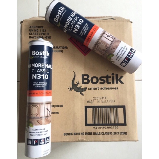 Jual LEM SILICON BOSTIK SEALANT NO MORE NAILS PEREKAT KACA DAN KAYU 320 ...