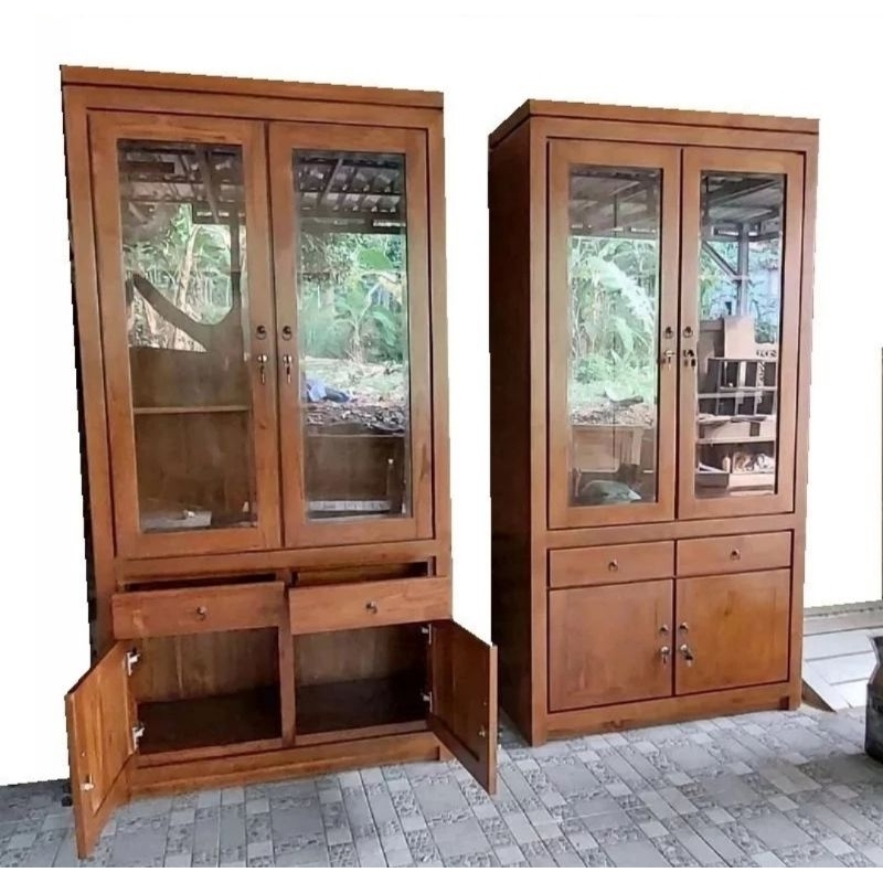 Jual almari hias almari buku almari pajangan kayu jati minimalis ...