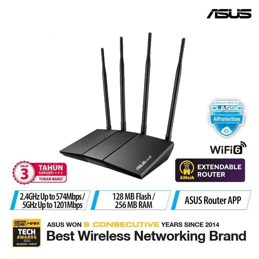Jual ASUS RT-AX1800HP AX1800 Dual Band WiFi 6 Wireless Router with AiMesh | Shopee Indonesia