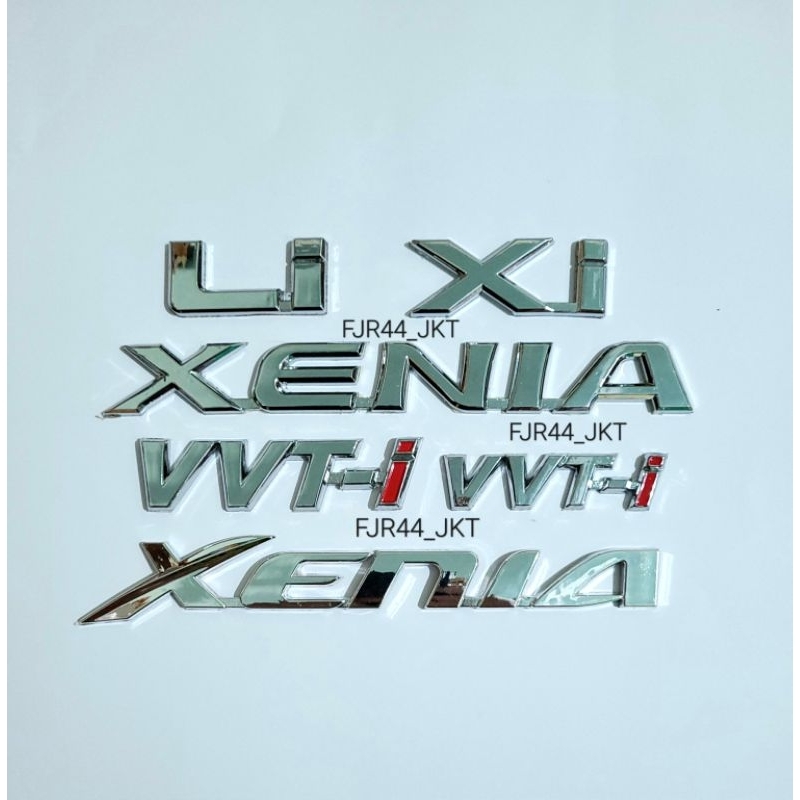 Jual emblem logo tulisan xenia all new/ emblem xenia old/ emblem xi li ...