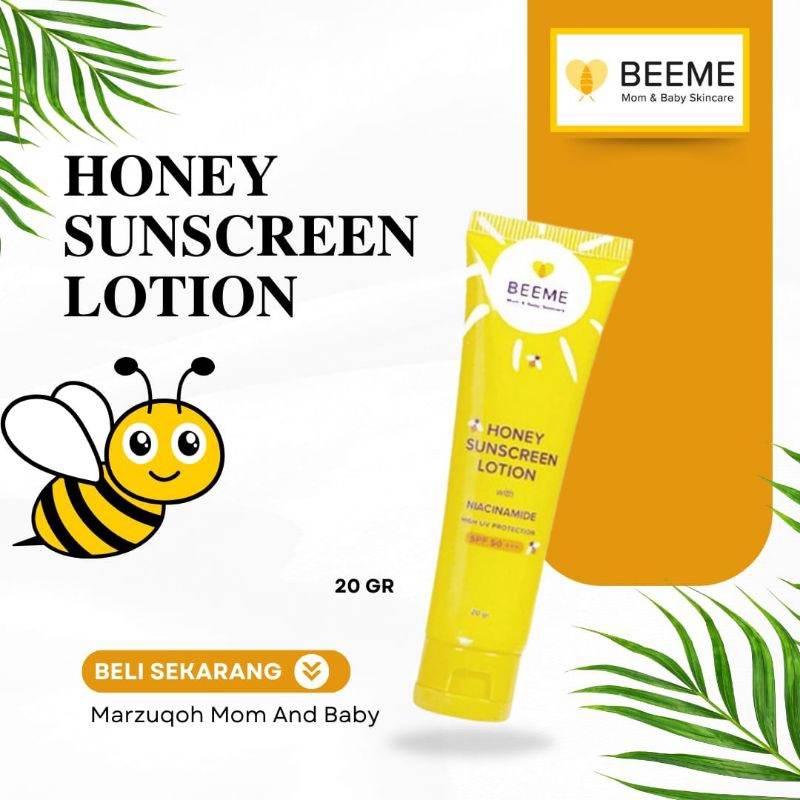 Jual Beeme Honey Sunscreen Lotion SPF 50 PA+++ with Niacinamide ...