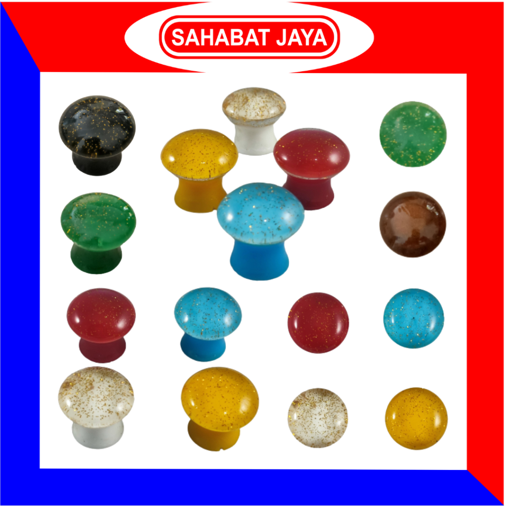 Jual Tarikan/Handle Knob/Knop Pintu Lemari/Laci Warna Pelangi Bintik ...