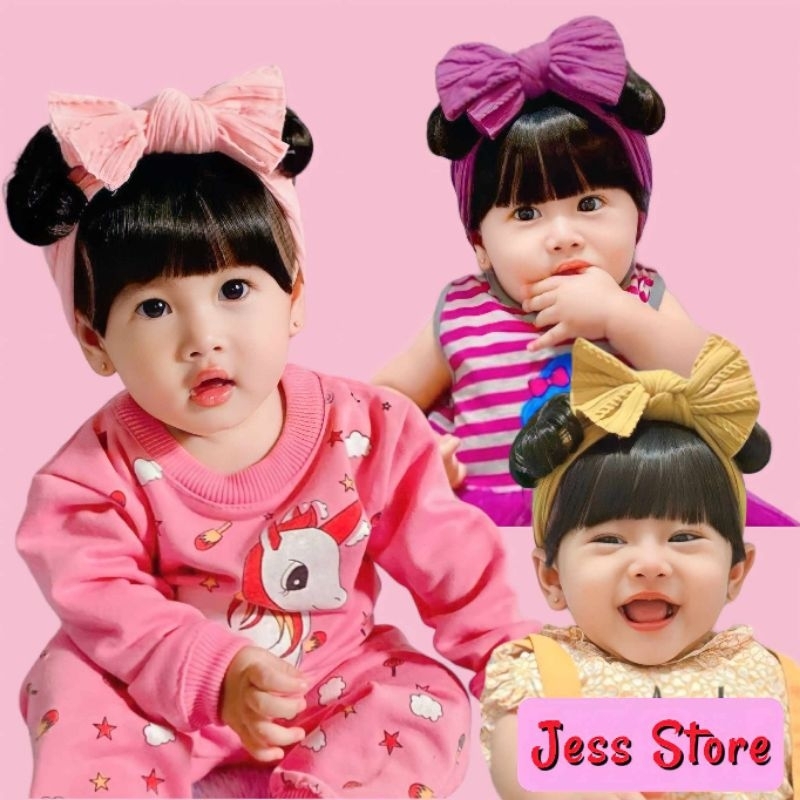 Jual BANDANA WIG LITTLE PRINCESS/ BANDANA PONI PITA CUTE PREMIUM 0-2Th ...
