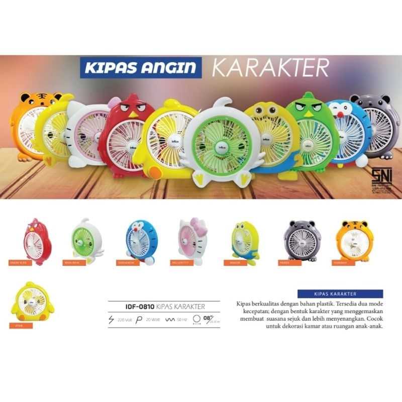 Jual Kipas Angin Duduk Meja Karakter 20w / Box Fan INFICO IDF-0810 ...