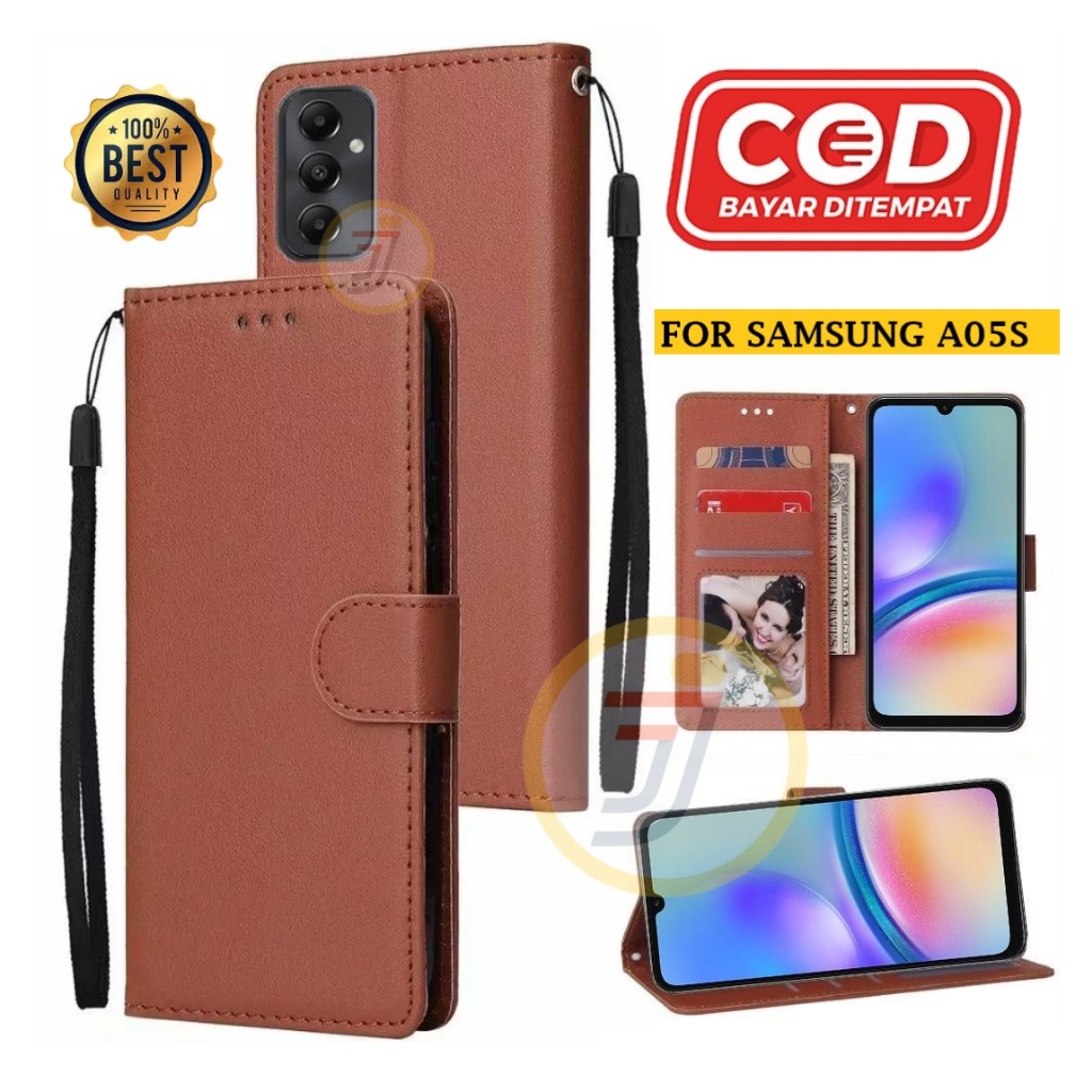 Jual Flip Case Samsung Galaxy A05s Case Wallet Kulit Casing Dompet Case ...