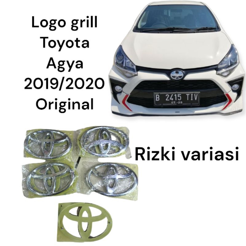 Jual logo grill Toyota Agya 2020 ukuran 12 cm original | Shopee Indonesia