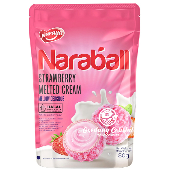 Jual Naraya NARABALL Wafer Ball Original Chocolate Strawberry Melted ...