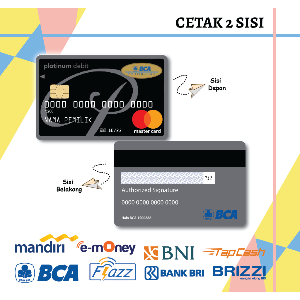 Jual KARTU EMONEY DEBIT CARD BCA BLACK PRIOTITAS MANDIRI FLAZZ BCA GEN ...