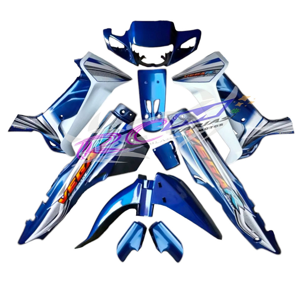 Jual Bodi set Yamaha Vega R Lama old Biru putih batok depan bodi dek ...