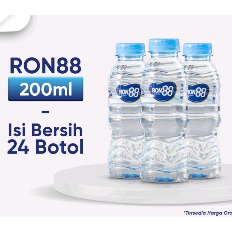 Jual Ron88 Ron 88 Air Mineral Minum Botol 200ml 200 ml isi 24 Grab ...