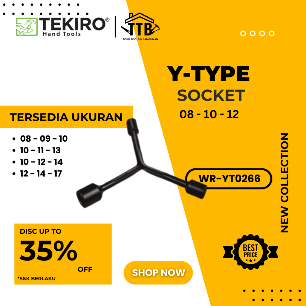 Jual Tekiro Y-Type Wrench 8 - 9 - 10 / Kunci Sok Y Panjang / Tools ...