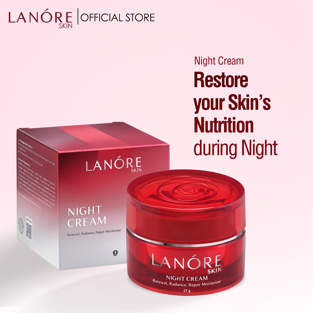 Jual Lanore Skin Night Cream [ Krim Malam Melembapkan Mengencangkan ...