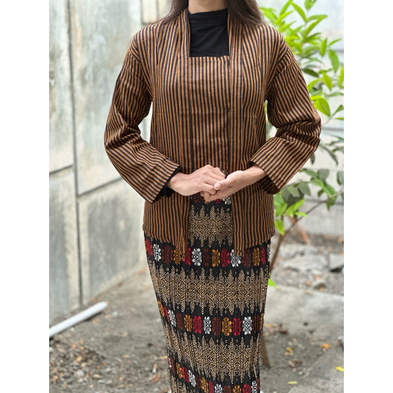 Jual KEBAYA LURIK BAJU JADUL WANITA DEWASA LURIK COKLAT MERAH BIRU BAJU ADAT TRADISIONAL JAWA ...