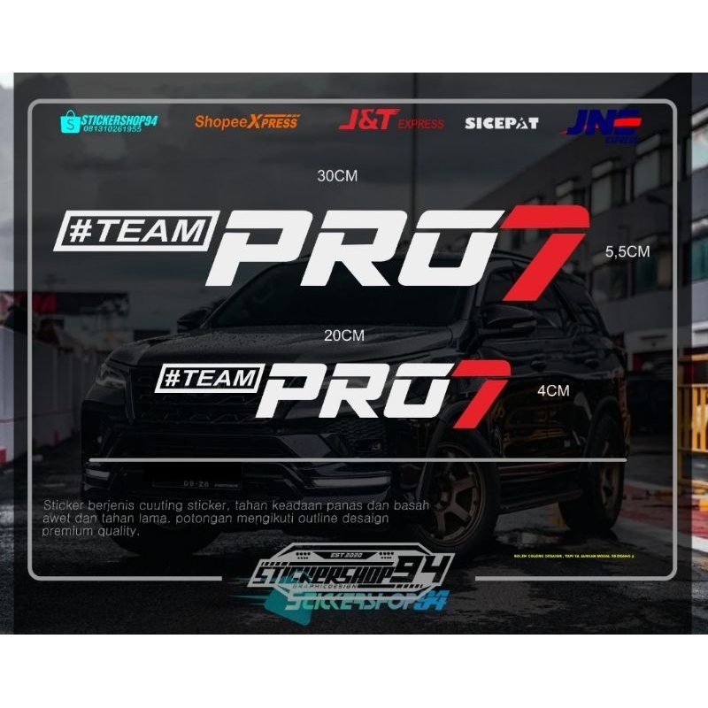 Jual stiker cutting TEAM PRO7 | Shopee Indonesia