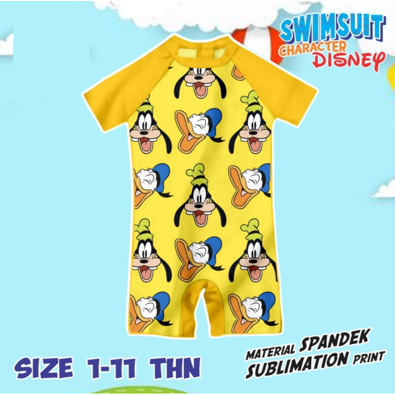 Jual Swimsuit Disney Baju Renang Anak Disney Mickey Minnie Elsa Frozen ...